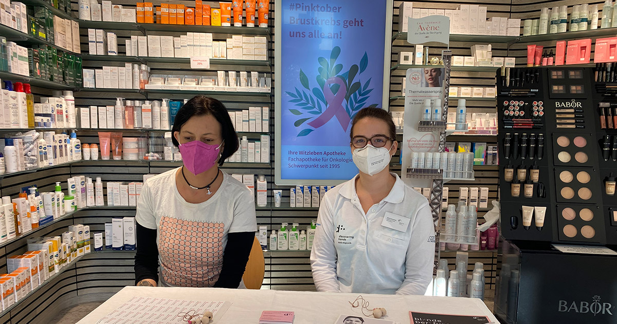 Brustkrebsvorsorge: discovering hands in der Witzleben Apotheke Berlin